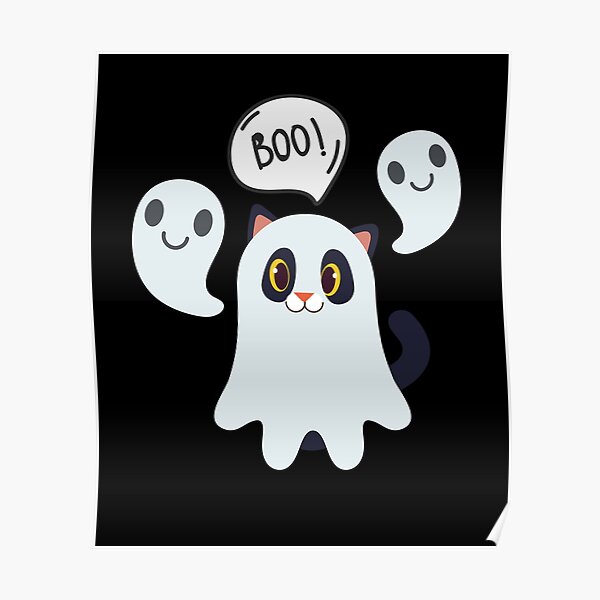 "Cute Cat Boo Halloween 2022" Poster for Sale by ALPHAGENIXX | Redbubble