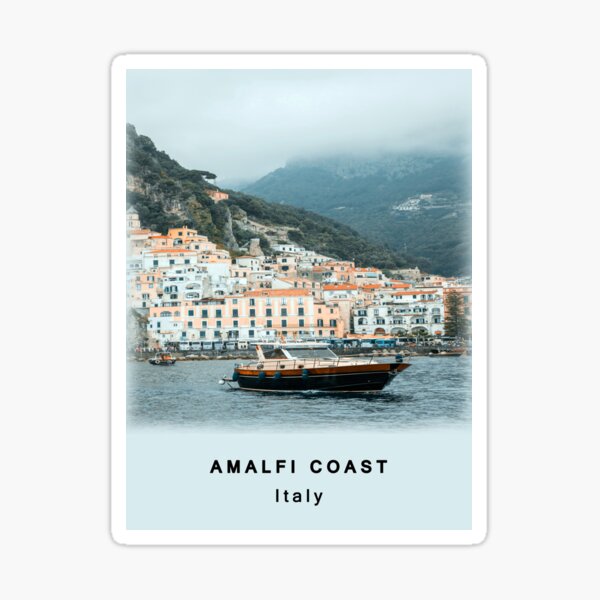 " Blue Amalfi Coast Italy" Sticker for Sale by sibudas | Redbubble