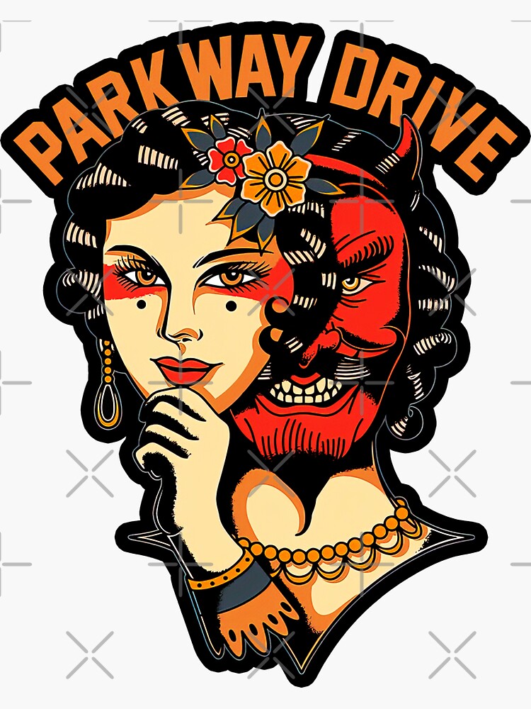 "the devil behind beauty girl" Sticker for Sale by Tiondes1981 | Redbubble