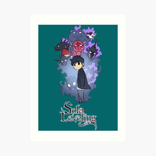 "Solo Leveling Sung Jin-Woo with Shadow Army " Art Print for Sale by ...