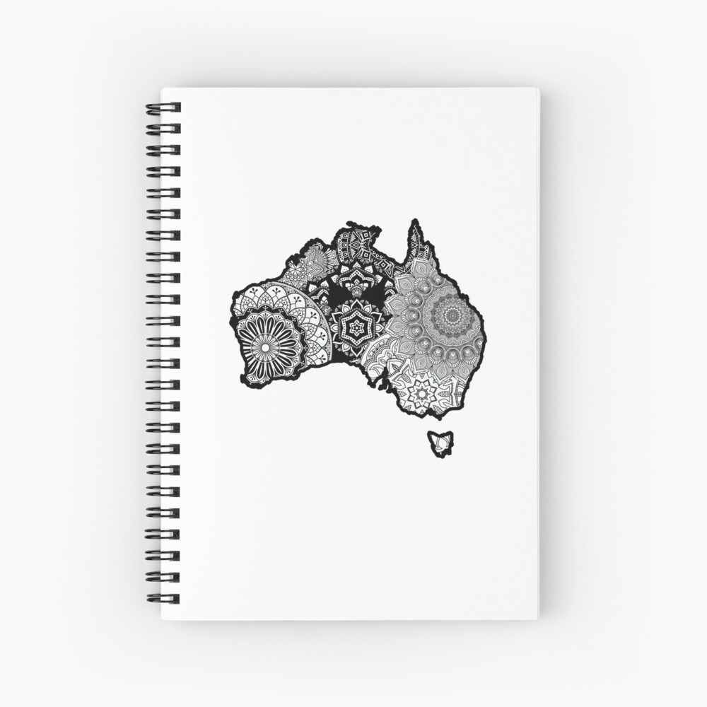 "Aboriginal Australian map design" Spiral Notebook for Sale by ...