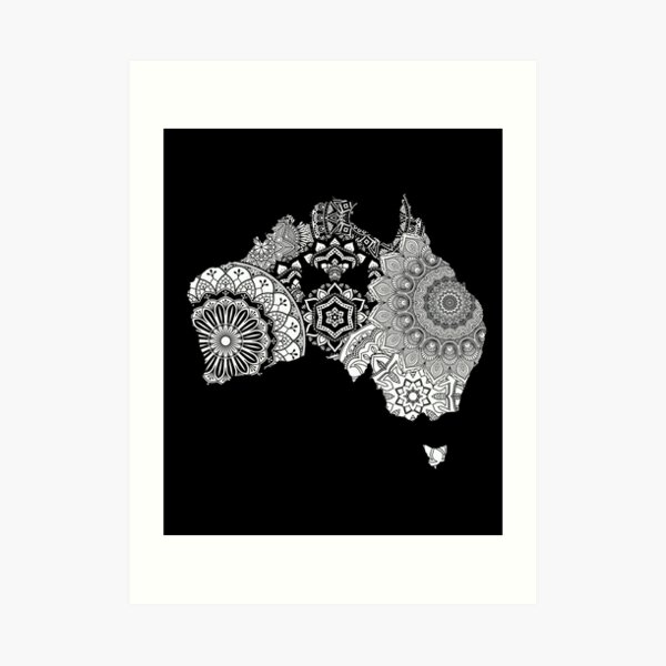 "Aboriginal Australian map design" Art Print for Sale by nadadjeddi ...