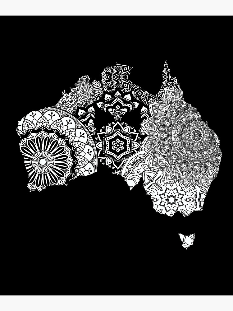 "Aboriginal Australian map design" Poster for Sale by nadadjeddi ...