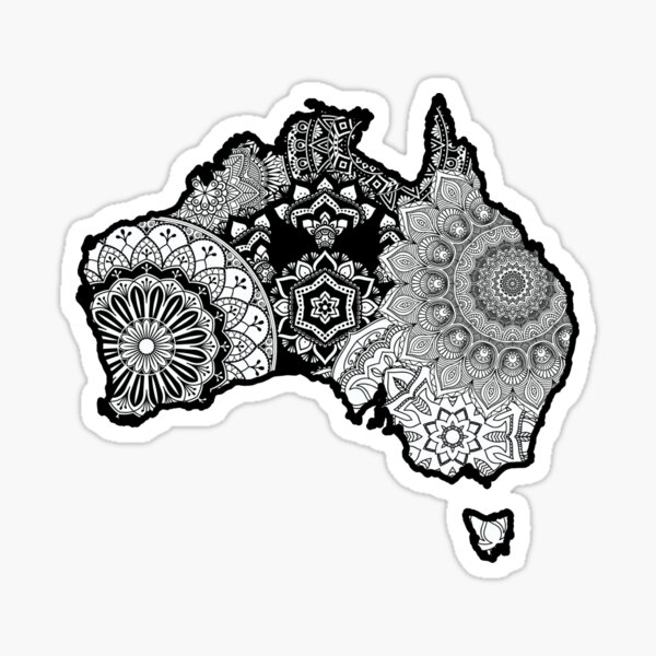 "Aboriginal Australian map design" Sticker for Sale by nadadjeddi ...