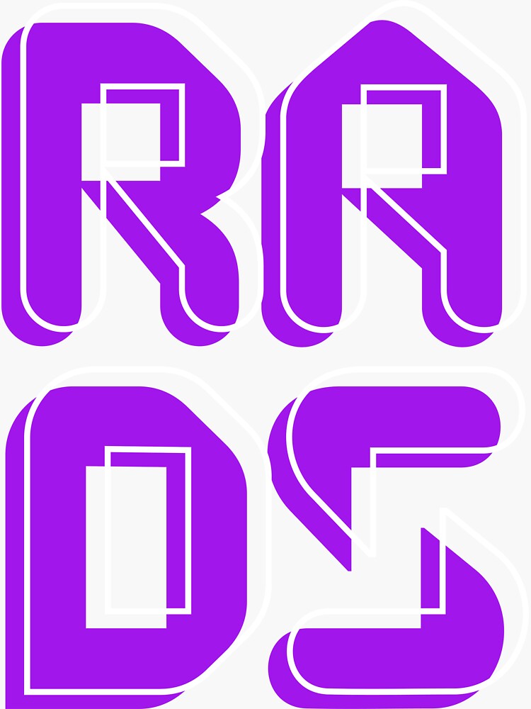 "Rads" Sticker for Sale by MakeITMemorable | Redbubble