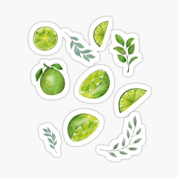"Limes" Sticker for Sale by Aleczka | Redbubble