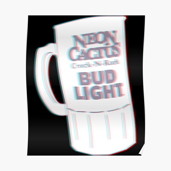 Póster «Taza de cactus de neón Purdue modelo 3d» de RcnArtDesignn ...