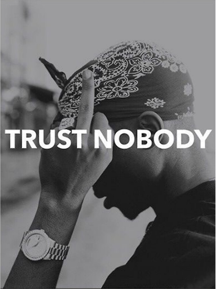 "trust nobody" Sticker for Sale by EstherThomar | Redbubble