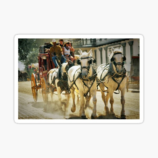 "Stagecoach Ride" Sticker by lenzart | Redbubble