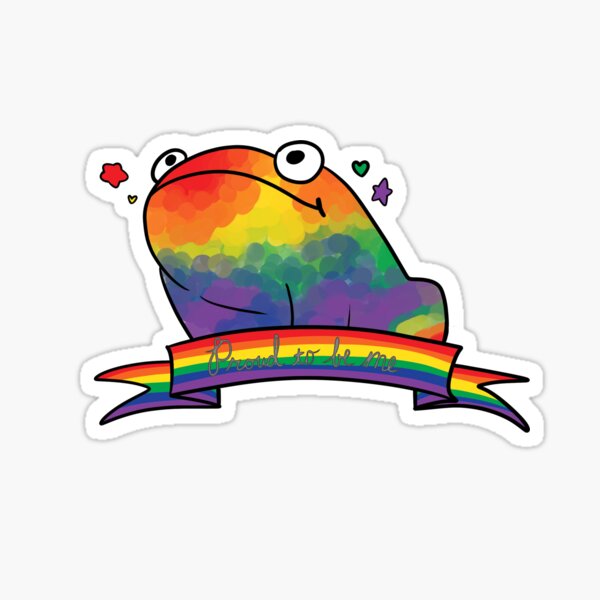"Gay Pride Frog!!" Sticker for Sale by dark-a-dork | Redbubble