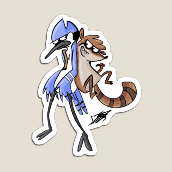 "Mordecai and the rigbys Mordecai and the rigbys Sticker" Magnet for ...