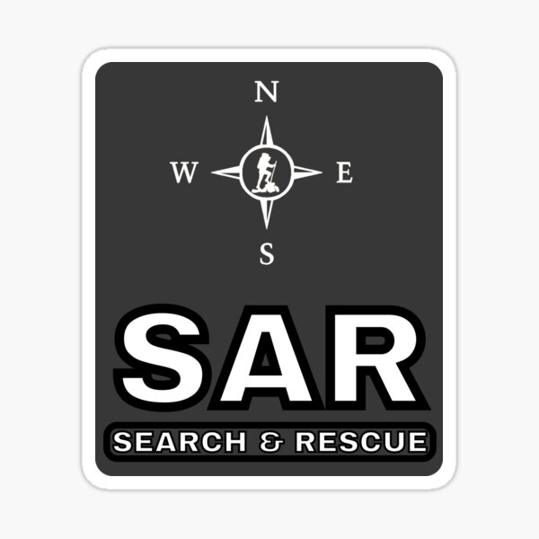 "SAR Search And Rescue Bags & Gear Storage Charcoal" Sticker for Sale ...