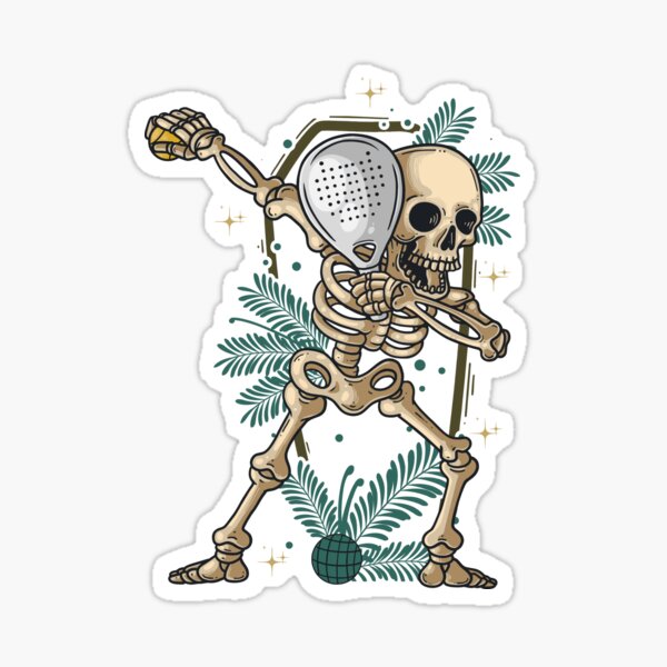 "Padel Dabbing Skeleton Halloween Costume with Paddle Tennis Racket ...