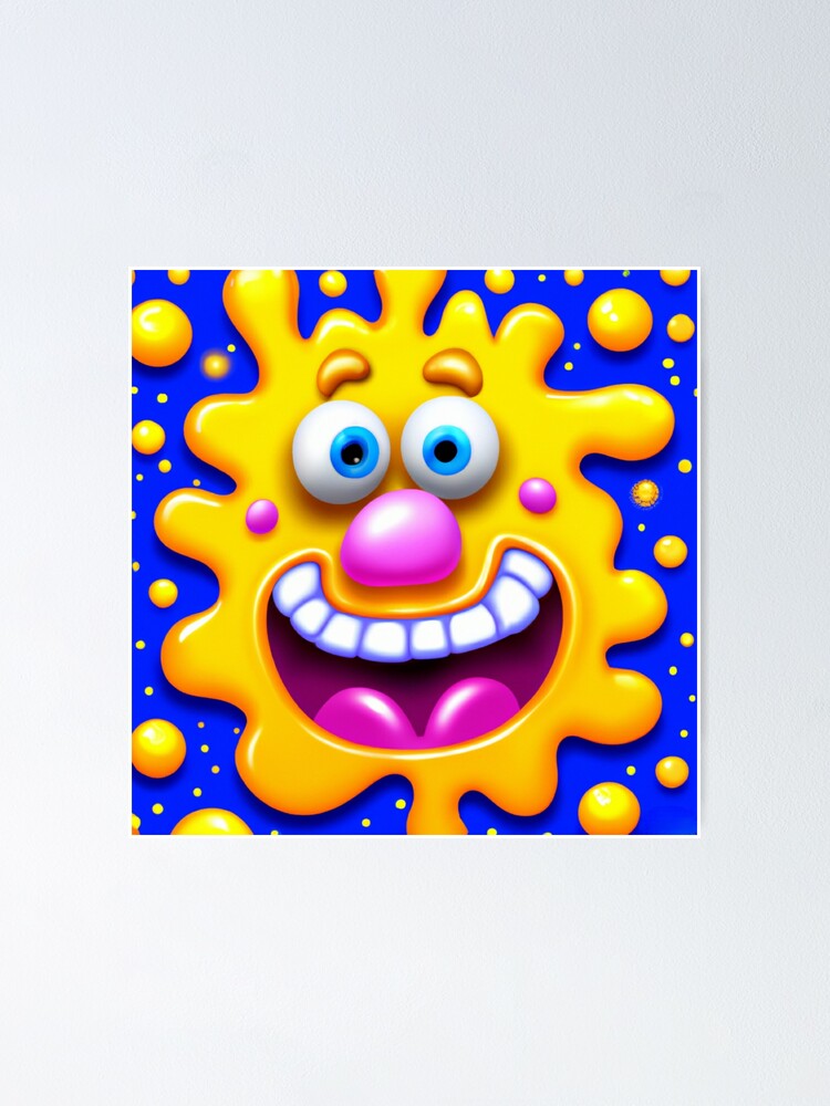 "Funny smiley slime face" Poster for Sale by MYTEES12 | Redbubble