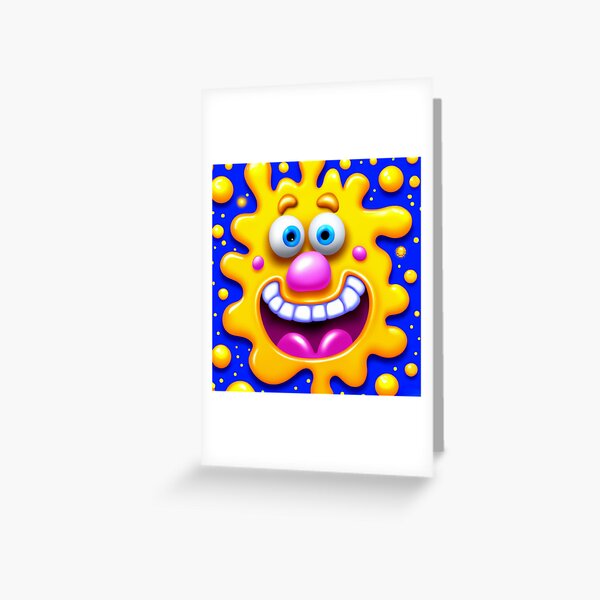 "Funny smiley slime face" Greeting Card for Sale by MYTEES12 | Redbubble