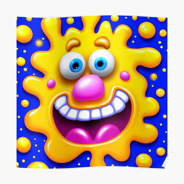 "Funny smiley slime face" Poster for Sale by MYTEES12 | Redbubble