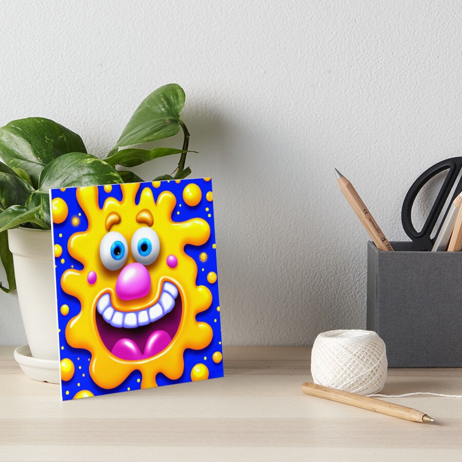 "Funny smiley slime face" Art Board Print for Sale by MYTEES12 | Redbubble