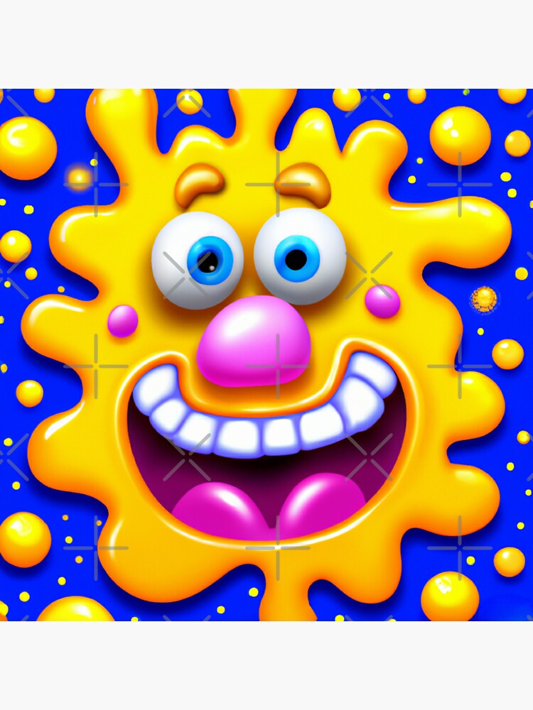 "Funny smiley slime face" Sticker for Sale by MYTEES12 | Redbubble