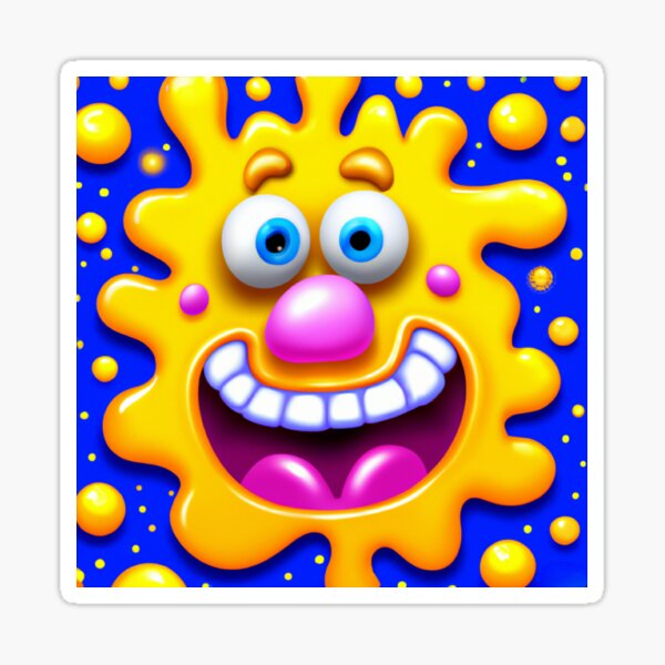 "Funny smiley slime face" Sticker for Sale by MYTEES12 | Redbubble
