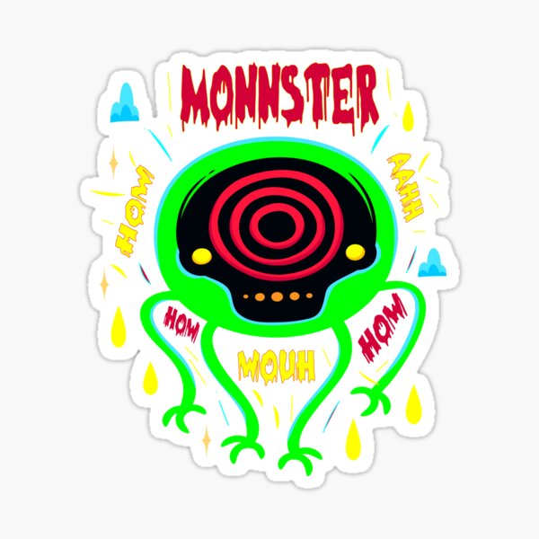 "funny alien monster " Sticker for Sale by hamzablk | Redbubble