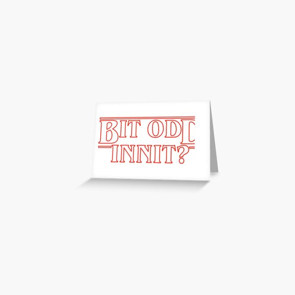 "Bid Odd Innit Funny Stranger Things British Title Name Logo Meme ...