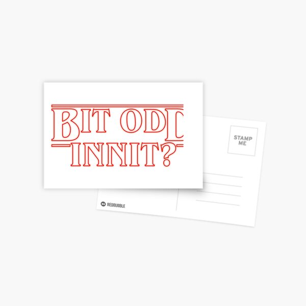 "Bid Odd Innit Funny Stranger Things British Title Name Logo Meme ...