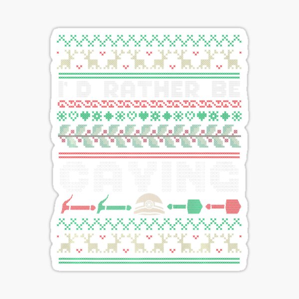 "Spelunking Potholing Caving Ugly Christmas" Sticker for Sale by ...