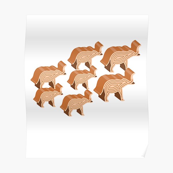 "Elephant migration" Poster for Sale by chuanartstation | Redbubble