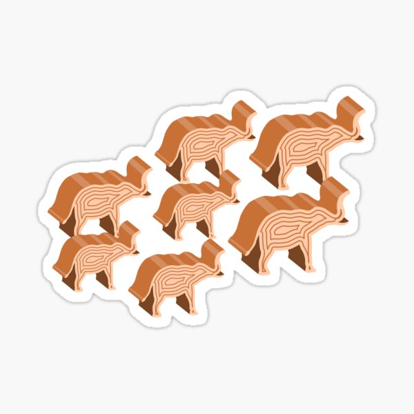 "Elephant migration" Sticker for Sale by chuanartstation | Redbubble
