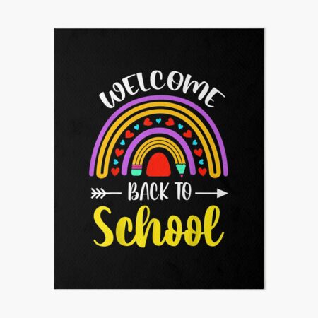 "Welcome Back to School Survival Math Quiz Rainbow " Art Board Print ...