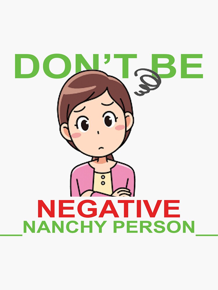 "Don't be negative" Sticker for Sale by marrydesign | Redbubble
