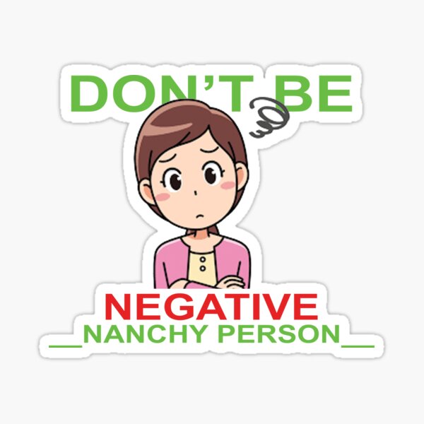 "Don't be negative" Sticker for Sale by marrydesign | Redbubble