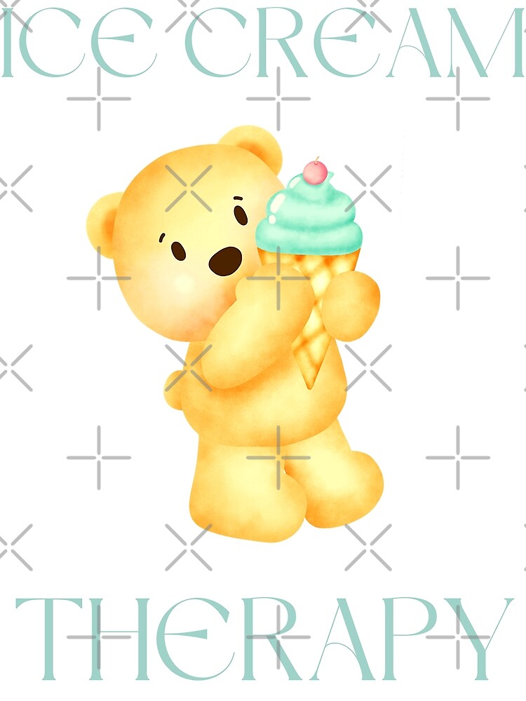 "Ice Cream Therapy Bear" Poster for Sale by crystaljeana | Redbubble