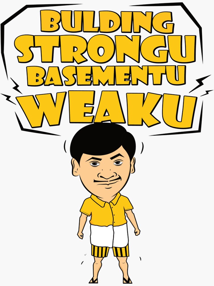 "Building Strong Basement Weak Vadivelu Tamil Comdy " Sticker for Sale ...