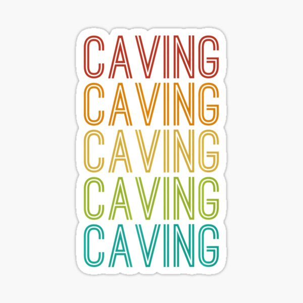 "Vintage Caving Speleology Caves Spelunking" Sticker for Sale by ...