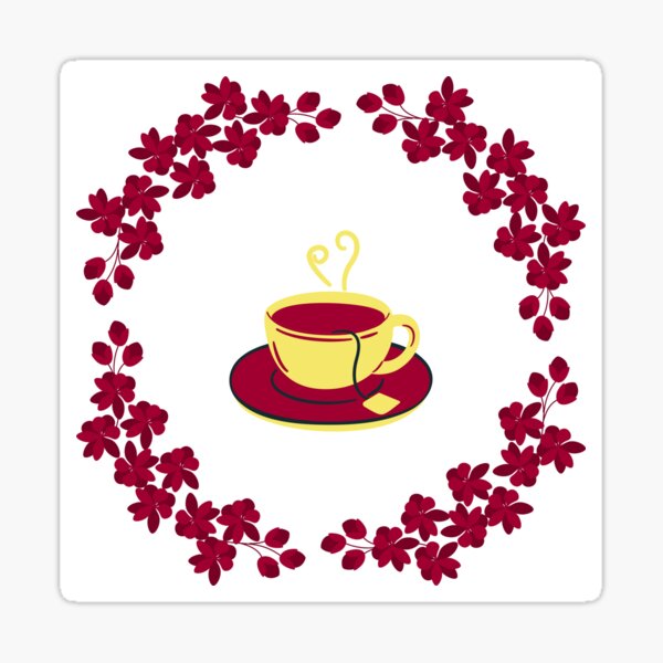 "Rose Tea" Sticker for Sale by Ayyeswariya | Redbubble