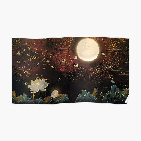"Chinese art, Chinese Beautiful Moon Art, Night view Digital Art ...