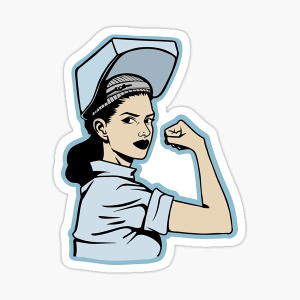 "Proud Woman Welder Female Girl Gift" Sticker for Sale by fiskooriginal ...