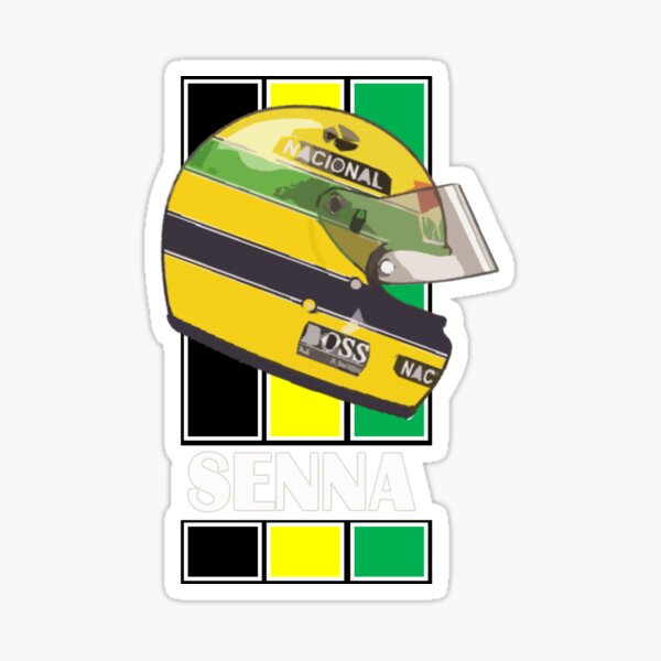 "Helmet SENNA" Sticker by motordessing .store | Redbubble