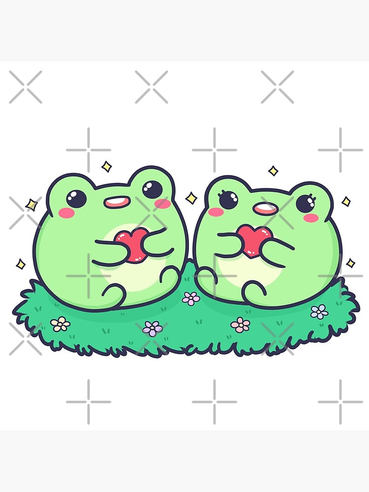 "Cute Froggy Couple " Poster for Sale by Minidooods | Redbubble