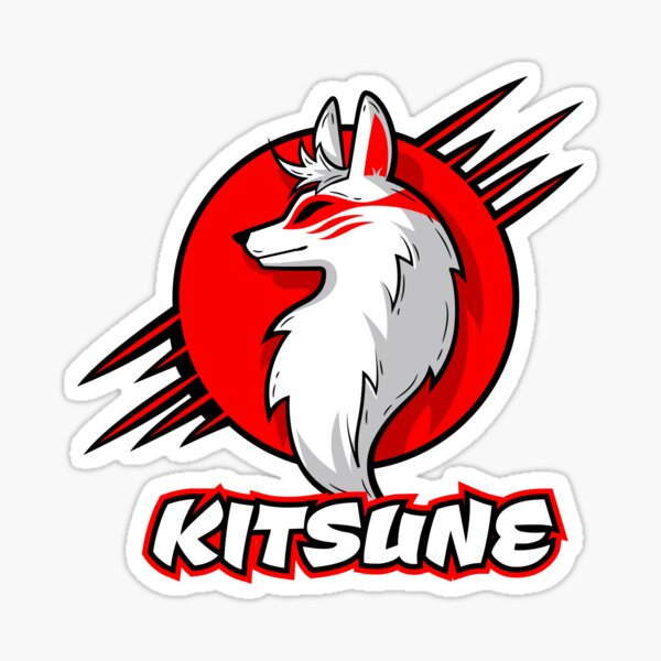 "KITSUNE anime design for everyone" Sticker for Sale by GinoFerrara ...