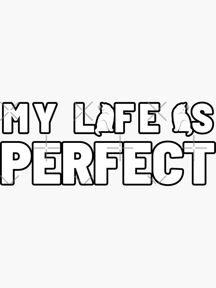 "Cat Life Is Perfect" Sticker for Sale by dennystee | Redbubble