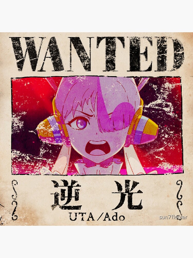 "Uta's wanted poster from Ado's song 逆光 (Blacklight)" Art Print for ...