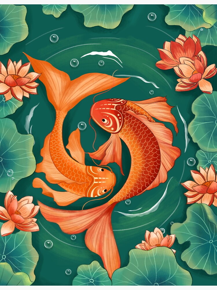 "Chinese Jin Li - Good luck fish Chinese traditional art, Chinese ...