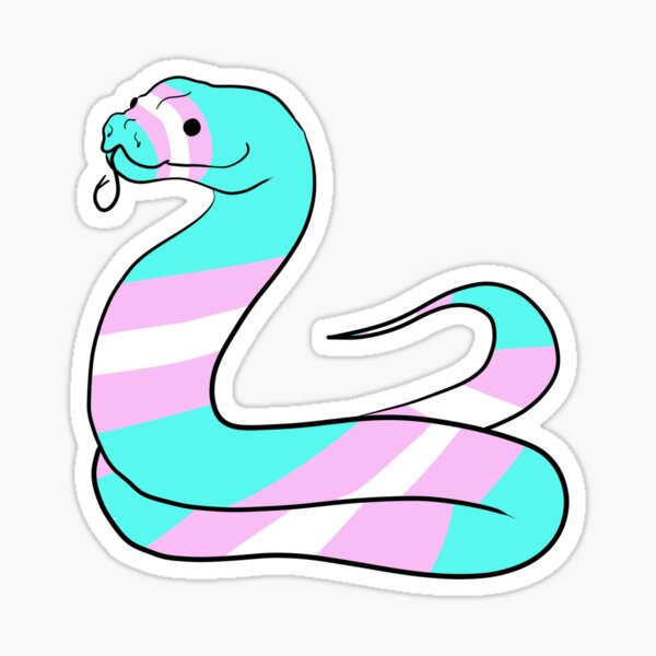 "Pride Snake-Transgender" Sticker by AmbiguousNothin | Redbubble