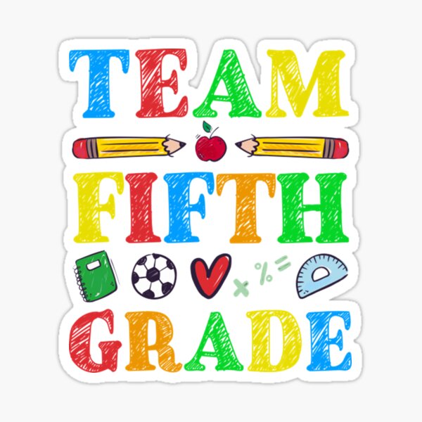Pegatina «Camiseta del equipo de quinto gradoEquipo de quinto grado» de ...