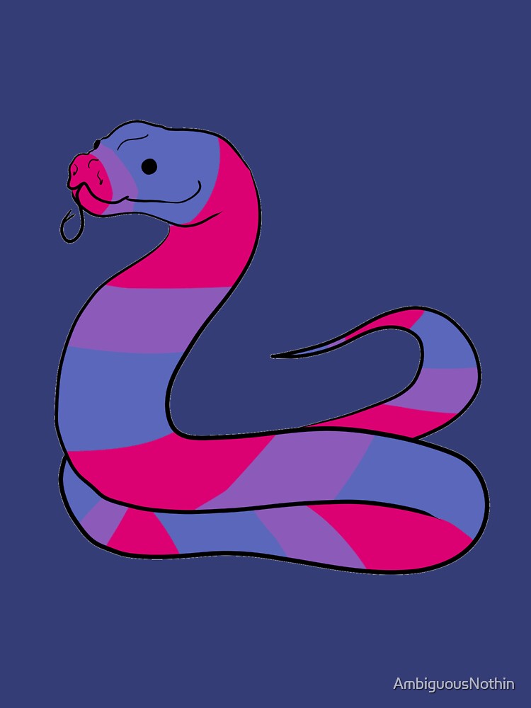 "Pride Snake-Bisexual" T-shirt for Sale by AmbiguousNothin | Redbubble ...