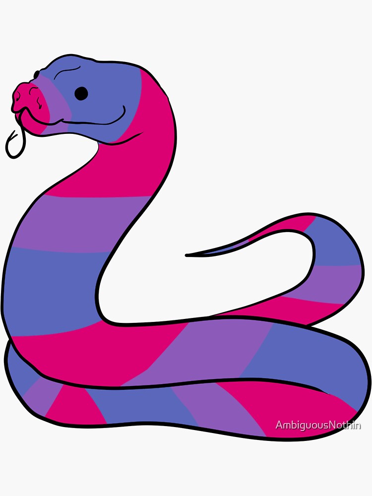 "Pride Snake-Bisexual" Sticker for Sale by AmbiguousNothin | Redbubble