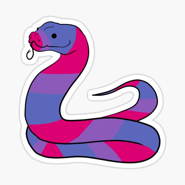 "Pride Snake-Bisexual" Sticker for Sale by AmbiguousNothin | Redbubble