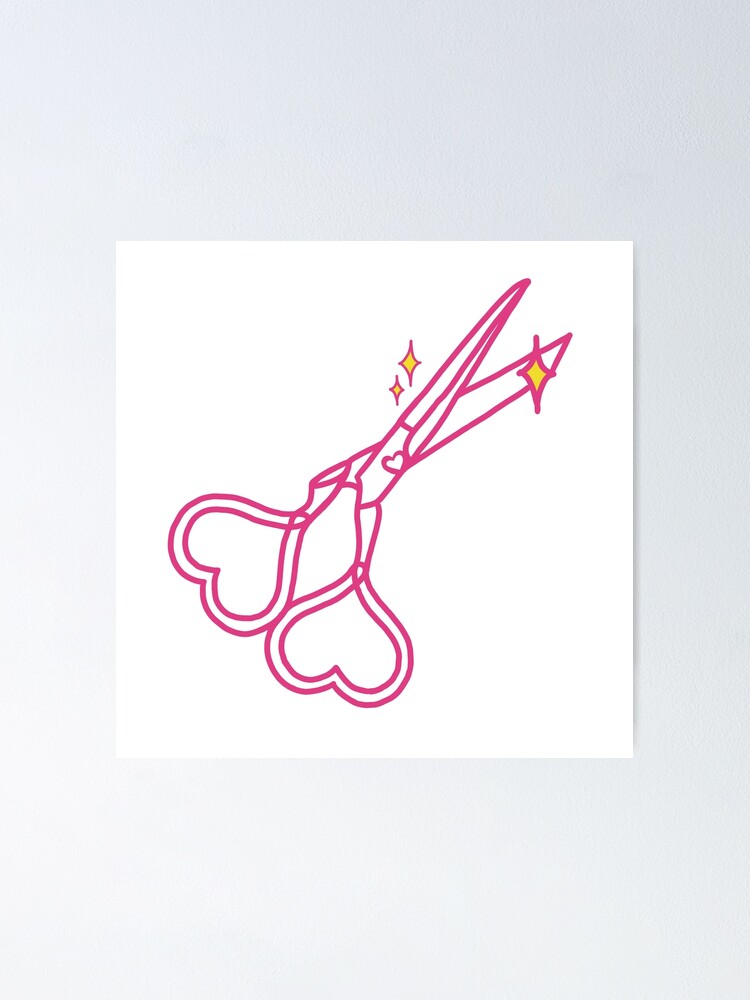 "heart shaped scissors" Poster for Sale by shivvvv | Redbubble